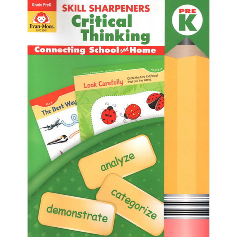 学前初级 批判性思维 Skill Sharpeners Critical Thinking Pre K 美国加州教辅英文原版系列 小学生英语家庭练习册 Evan Moor