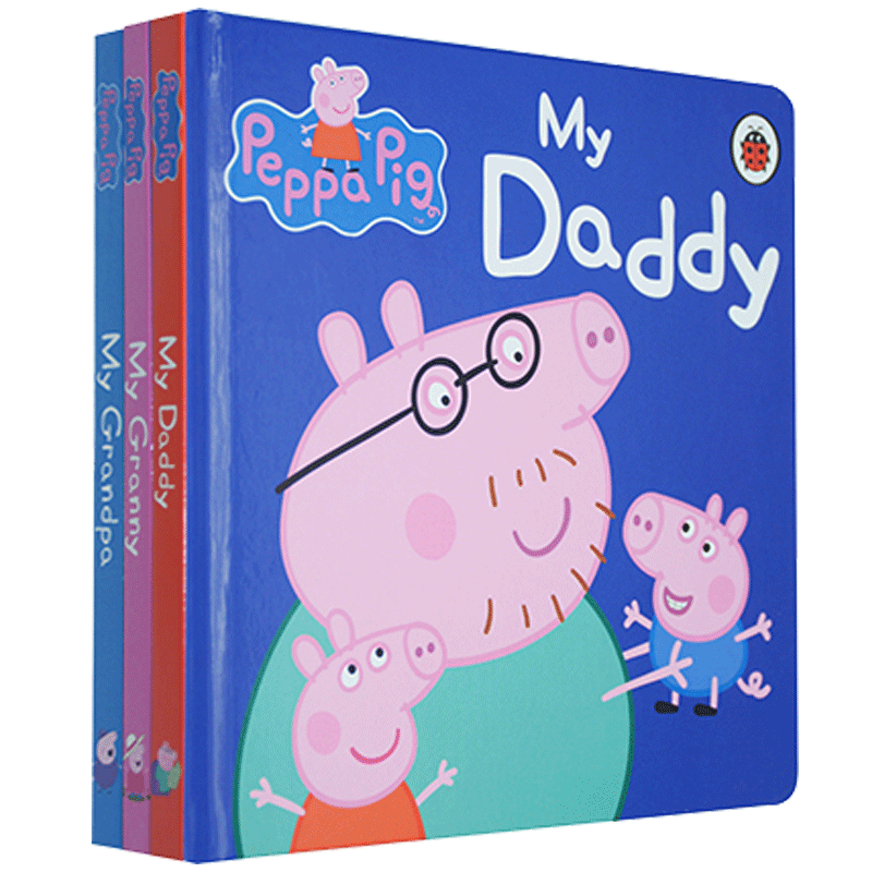 Peppa Pig My Daddy Mummy 我爸爸 妈妈 小猪佩奇 英文原版绘本3册 小猪佩奇 纸板书 4册 英文原版