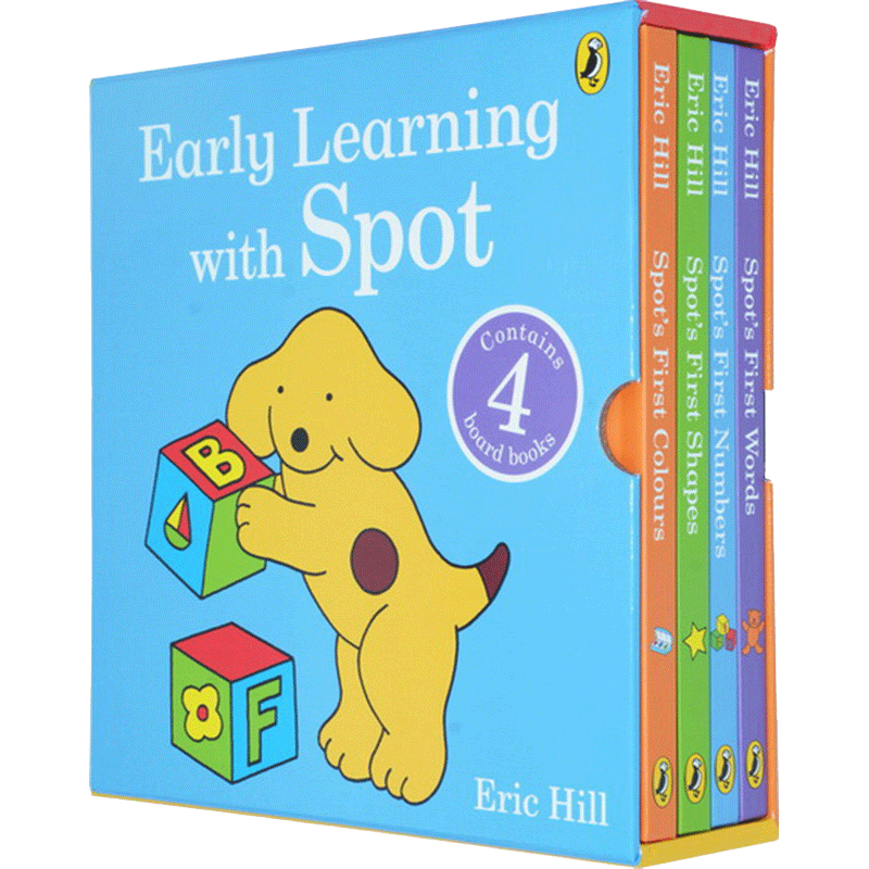 英文原版绘本 小玻 Early Learning With Spot 4册启蒙纸板书礼盒装