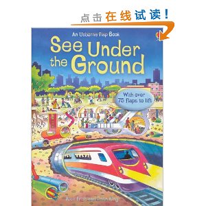 英文原版 Under the Ground 地下探索 Usborne探索翻翻书