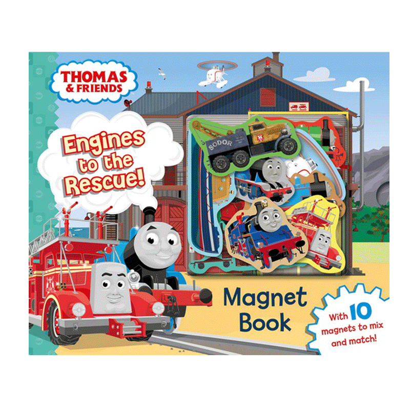 Thomas and Friends 托马斯与朋友们系列 Engines to the Rescue! Magnet Book 磁铁纸板操作绘本书