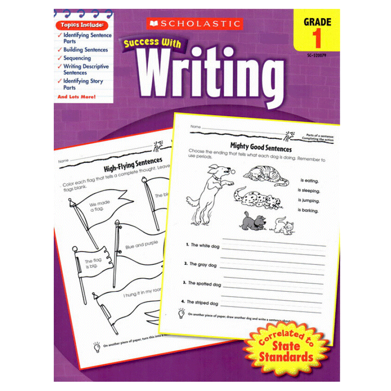 英文原版 Scholastic Success with Writing Grade 1 一年级 写作练习 学乐成功系列