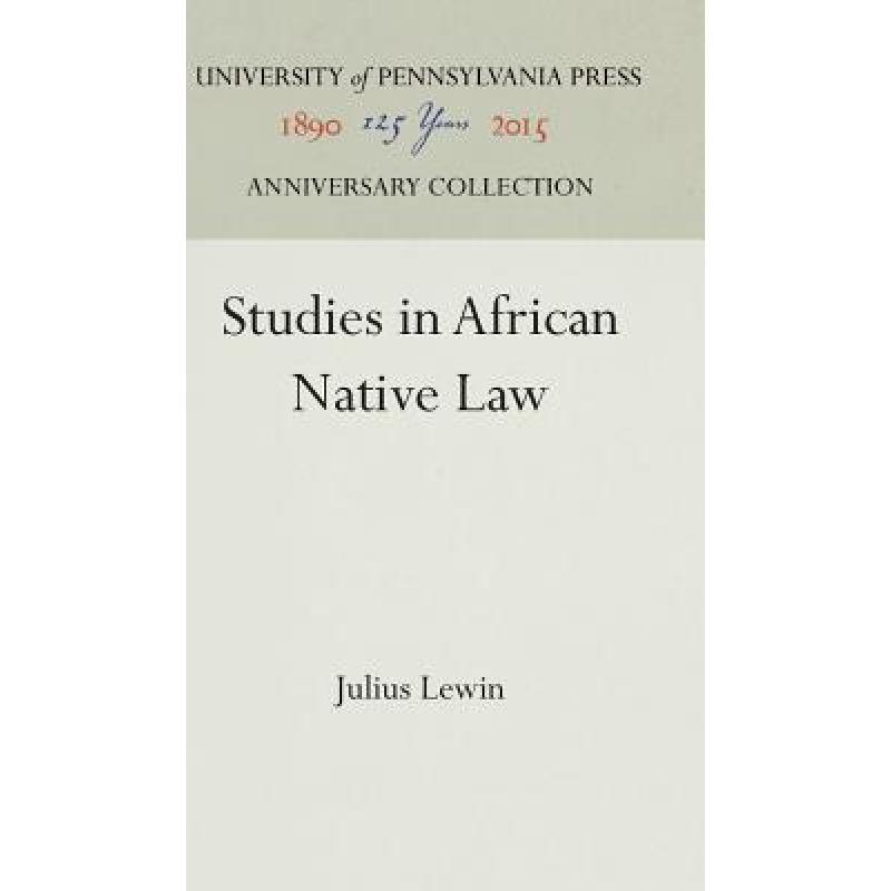 Studies in African Native Law