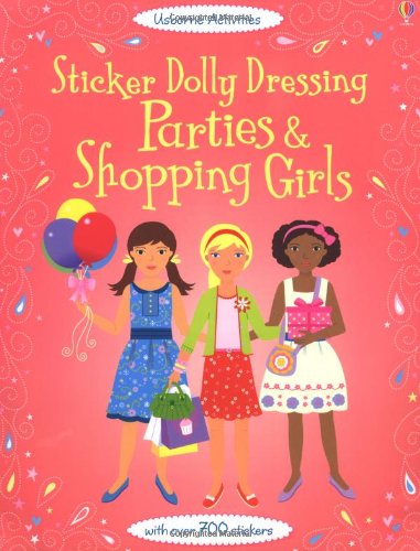 Sticker Dolly Dressing: Parties & Shopping (Bind Up) Usborne 英文进口原版