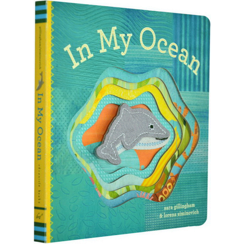 英文原版绘本 In My Ocean 手偶书 启蒙认知教育 亲子互动 纸板书
