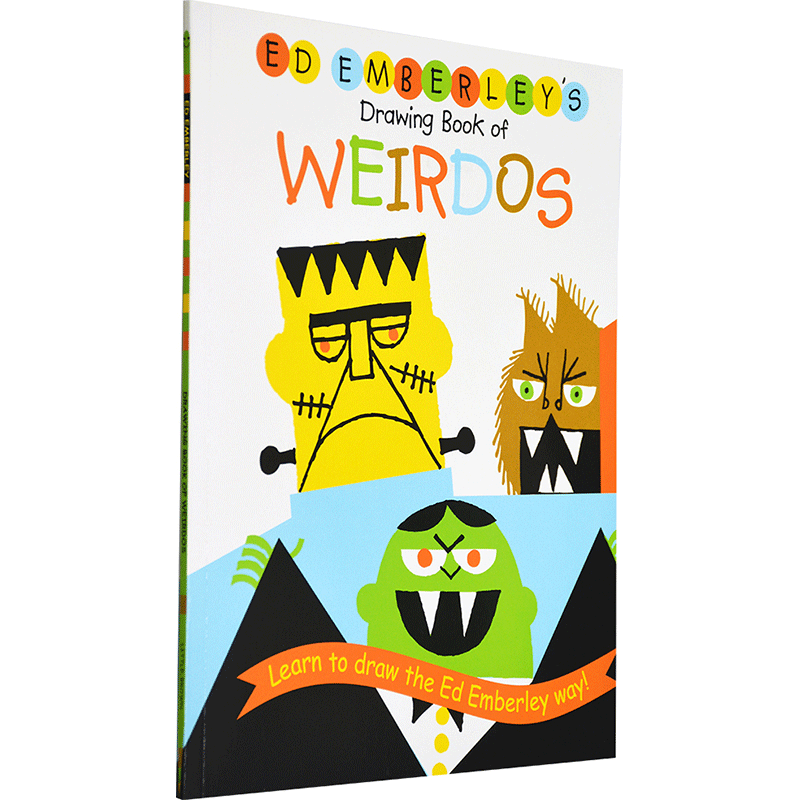 英文原版 Ed Emberley\x27s Drawing Book of Weirdos 跟创意大师一起玩拼贴 吴敏兰推荐 儿童艺术绘本 学画画