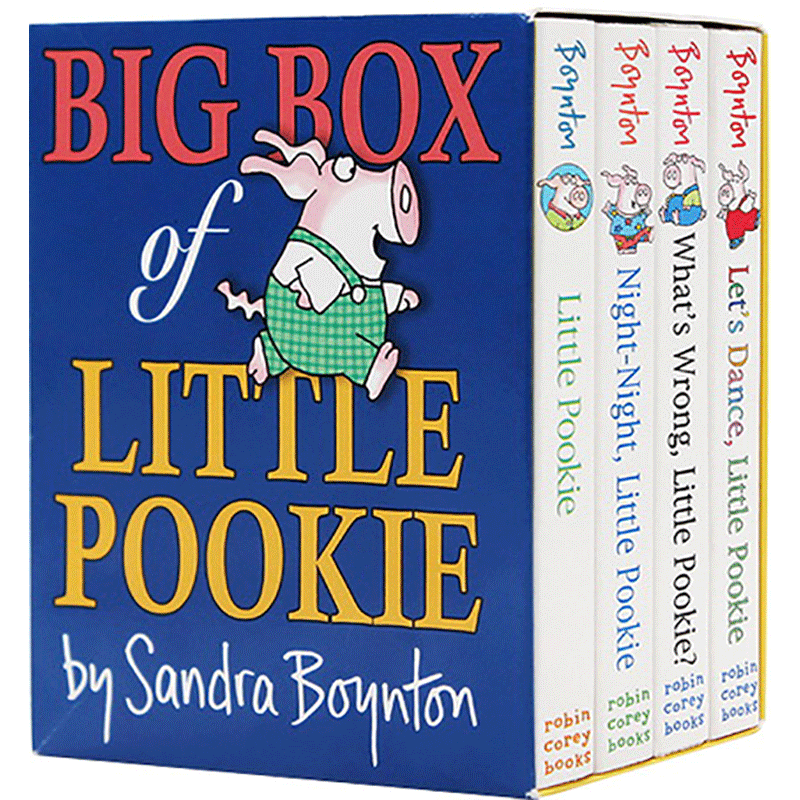 Little Pookie 幼儿启蒙纸板4册 英文原版绘本 小猪Pookie系列 猪猪宝贝