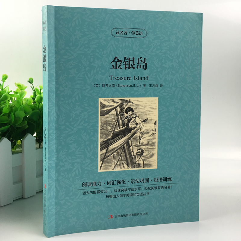 金银岛 英汉对照双语英文原版+中文版读名著学英语斯蒂文森世界名著小说名著中英对照 双语版