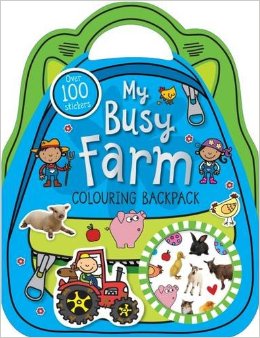 Colouring And Sticker Books My Busy Farm Colouring Backpack* 英文原版