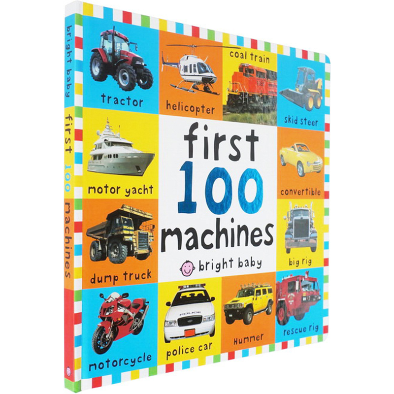 英文原版 First 100 Machines 大本纸板书 幼儿童书 启蒙认知100词