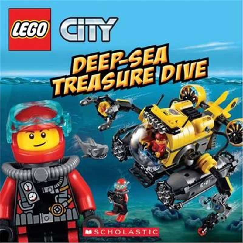 学乐 乐高 Lego City Deep-Sea Treasure Dive 乐高城市 深海寻宝 英文原版 英文版 学乐儿童故事书籍 Schola
