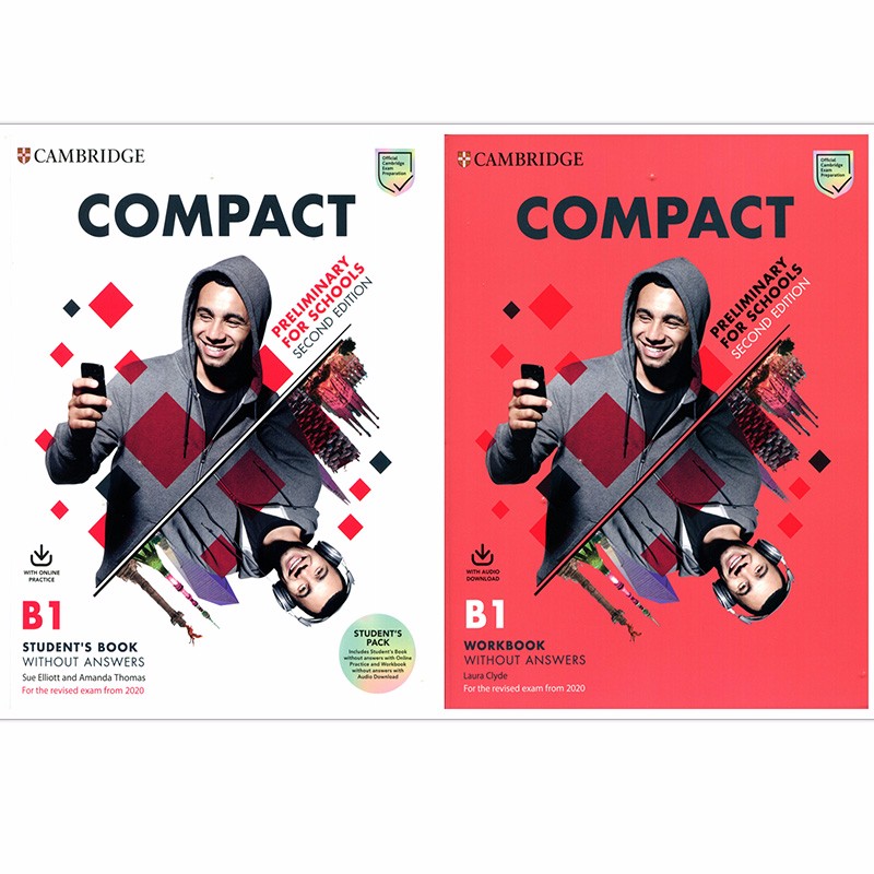 原版现货 剑桥官方PET考试教材 B1 Compact Preliminary for Schools 学生套装