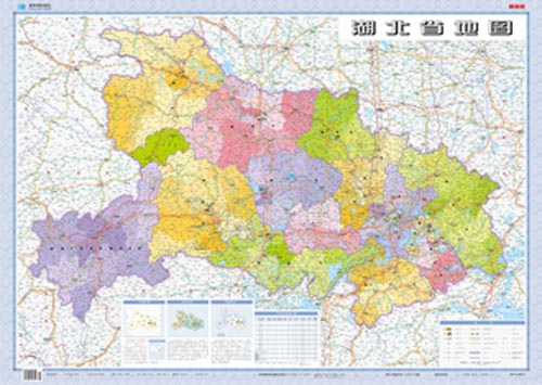 湖北省地图（折叠图 套封 1:80万）
