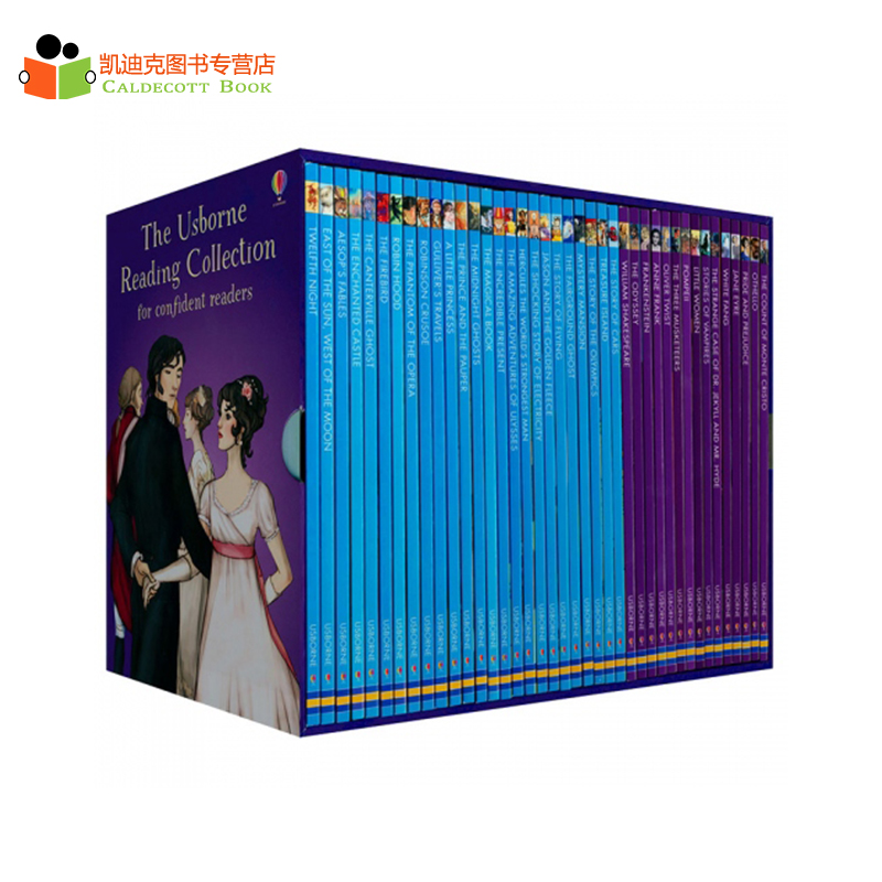 英文原版绘本Usborne出品 我的第四个图书馆40册经典读物大合集 盒装