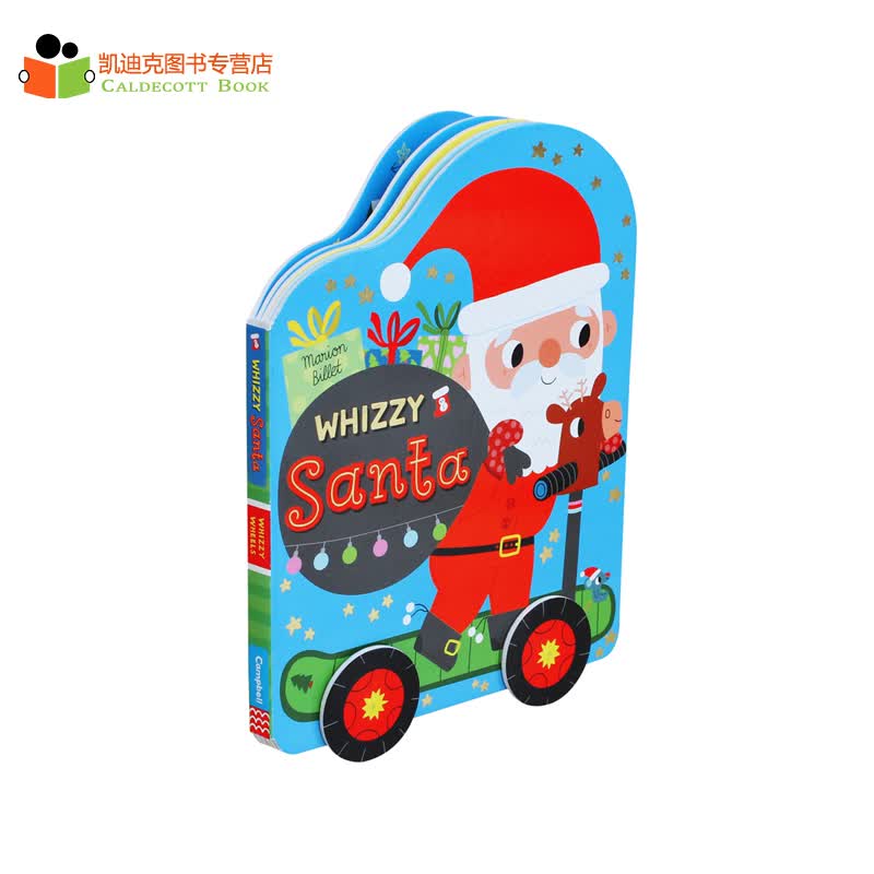 纸板车轮玩具书 Whizzy Santa 神奇的圣诞老人英文原版绘本纸板