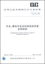 汽车、摩托车发动机铸造铝活塞金相检验 QC/T553-2008