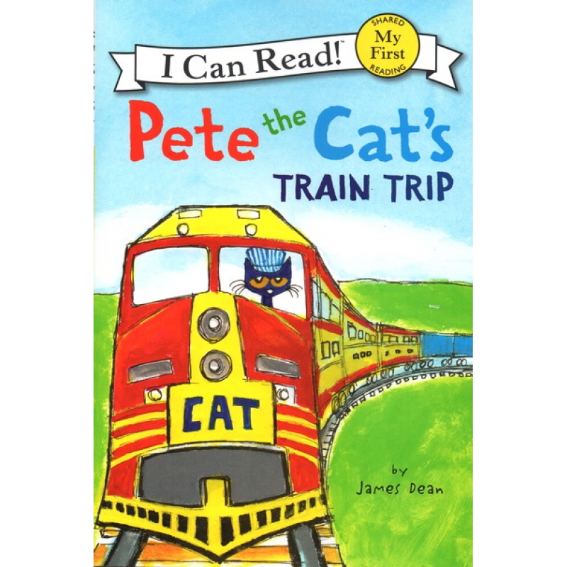 英文原版 I can read 1 Pete the Cat Train Trip皮特猫分级读物