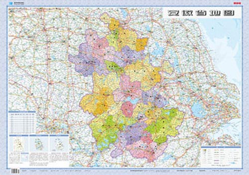 新版 安徽省地图（折叠图 套封 1:90万）