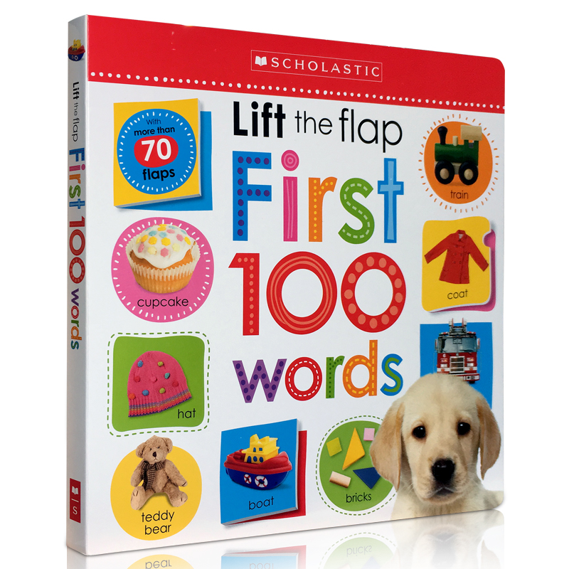 英文原版Lift The Flap First 100 words纸板翻翻机关启蒙词汇典