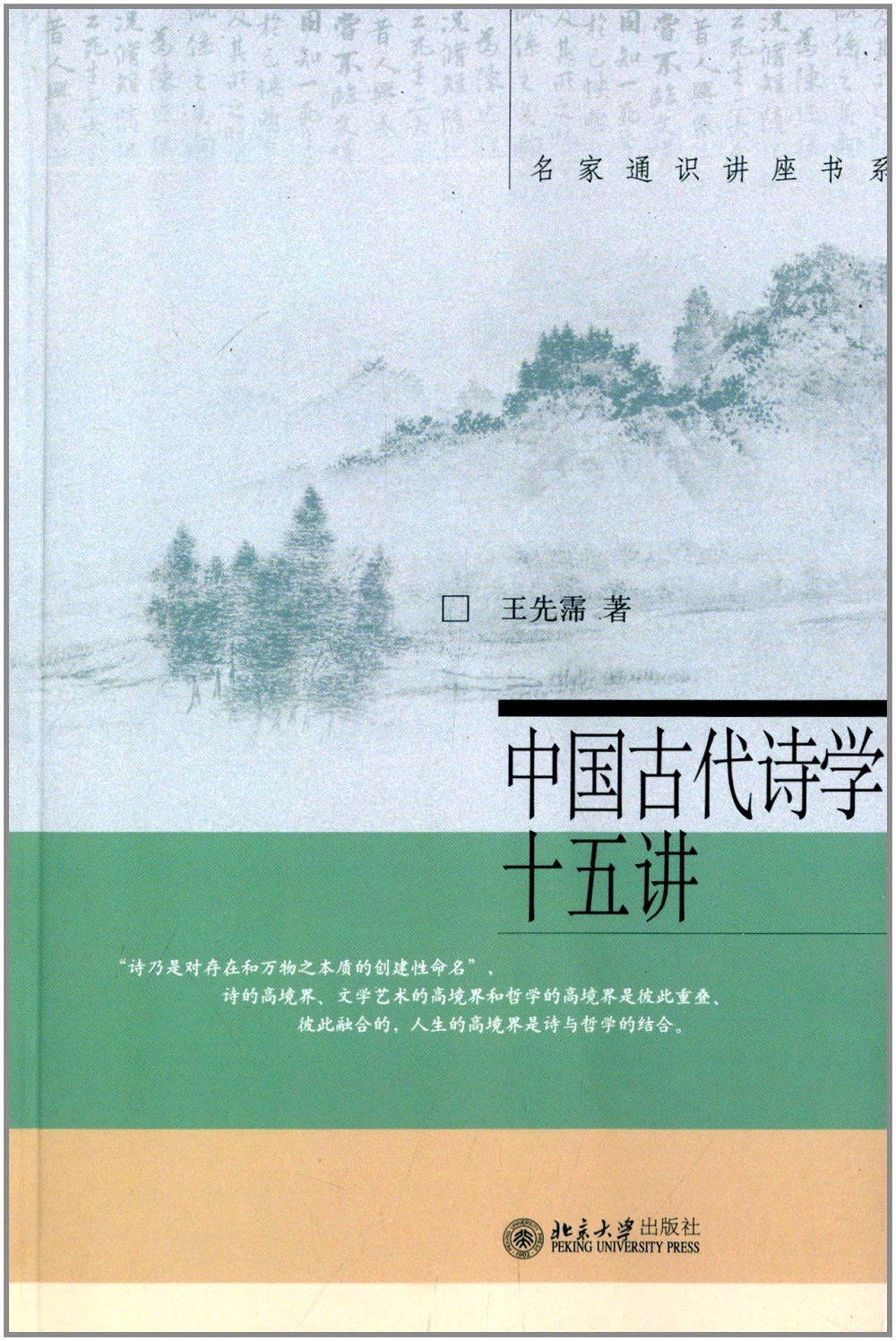 名家通识讲座书系：中国古代诗学十五讲