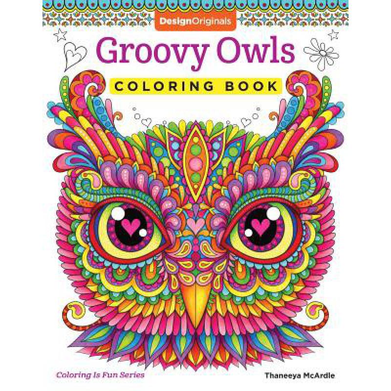 Groovy Owls Coloring Book