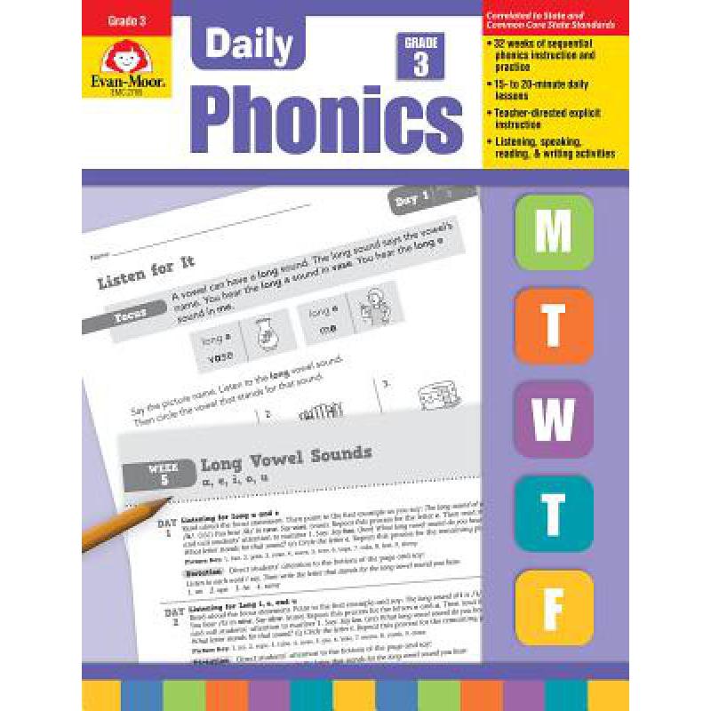 每日练习系列 自然拼读 三年级 教师版 Daily Phonics, Grade 3 -...
