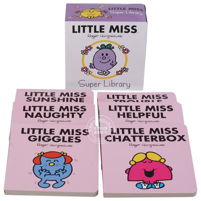 现货 妙小姐超 图书馆6本套装 英文原版 Little Miss Board Book C