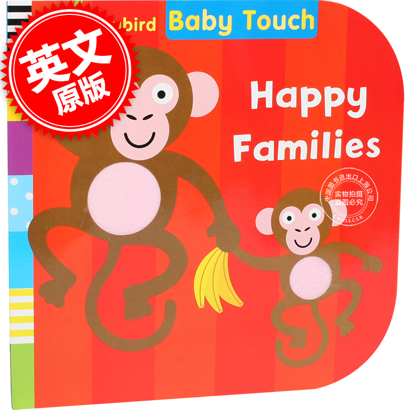 英文原版 Baby Touch: Happy Families 宝宝触摸书：快乐家