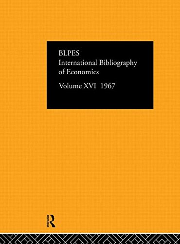 Ibss: Economics: 1967 Volume 16