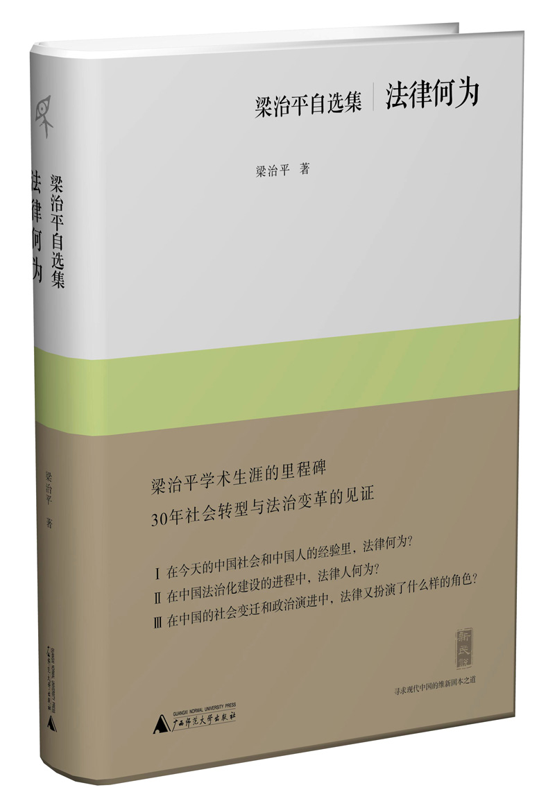 新民说 梁治平自选集：法律何为