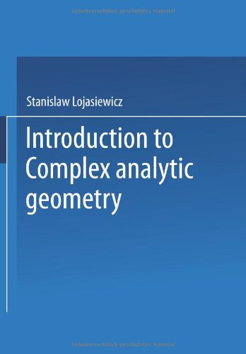 Introduction to Complex Analytic Geometry