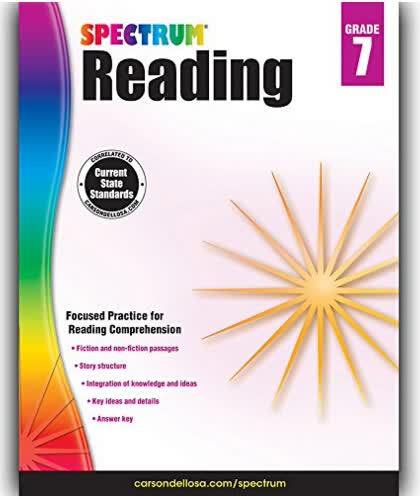 现货 Spectrum Reading Workbook, Grade 7  阅读