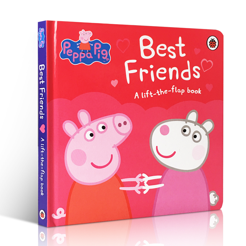 英文原版绘本 Peppa Pig Best Friends粉红佩佩猪小妹纸板翻翻书