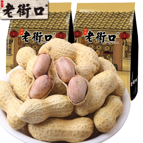 老街口蒜香花生420g带壳多味花生坚果炒货办公室零食小吃年货大礼包批发 奶香味1袋 9.9元-聚超值