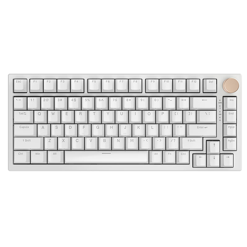 VGN N75有线/无线/蓝牙三模客制化机械键盘gasket结构全键热插拔游戏电竞办公键盘 单模N75 动力银轴 白色 119元-聚超值