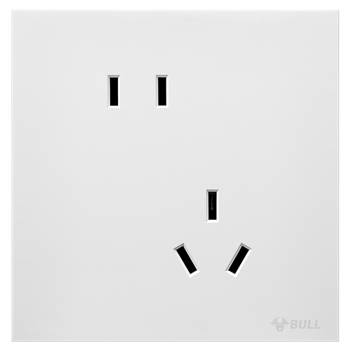 公牛（BULL）开关插座G57蝶翼超薄10A斜五孔大面板插座G57Z223A暮雪白暗装 48.9元(需用券,多买优惠)-聚超值
