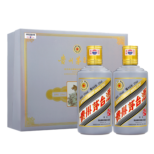 茅台（MOUTAI）白酒 MOUTAI 茅台 生肖纪念 戊戌狗年 酱香型白酒 53度 375ml*2瓶 礼盒装多少钱-聚超值