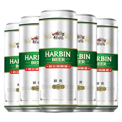 哈尔滨啤酒（HARBIN）啤酒 HARBIN 哈尔滨啤酒 醇爽啤酒 500ml*18听 礼盒装多少钱-聚超值