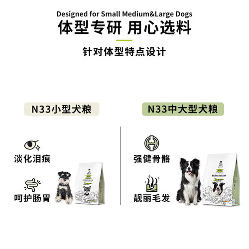 诚实一口N33全期全价天然无谷高蛋白小型犬犬粮狗粮2kg 84元(月销1w+)-聚超值