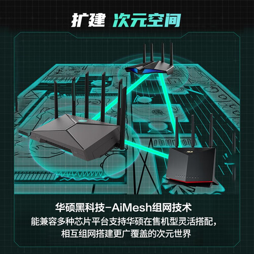 华硕（ASUS）路由器 ASUS 华硕 天选 TX-AX6000 千兆路由器 WiFi 6多少钱-聚超值