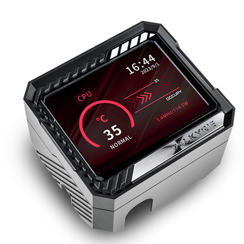 瓦尔基里(VALKYRIE）V360 LOKI VK 一体式CPU水冷散热器 3.5吋IPS液晶屏 LCP扇叶风扇 支持LGA1700 ...