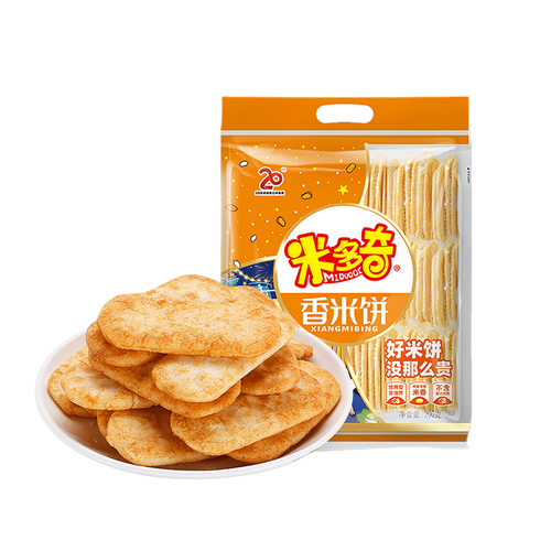 米多奇（MIDUOQI）馍片 米多奇（MIDUOQI）香米饼雪米饼雪饼休闲零食饼干办公室食品早餐小吃大礼包年货批发 香米饼 200g*1袋 ...