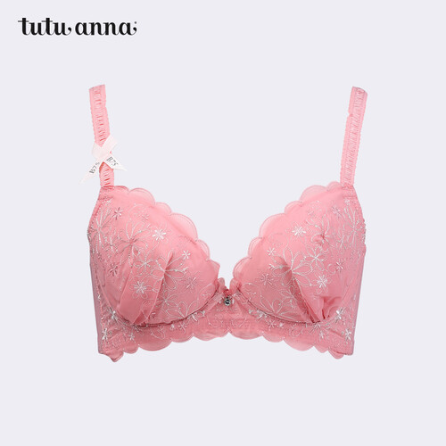 tutuanna趣趣安娜文胸内衣女小胸聚拢3////4少女日系性感舒适文胸罩 96720202（白色） 75C 229元-聚超值