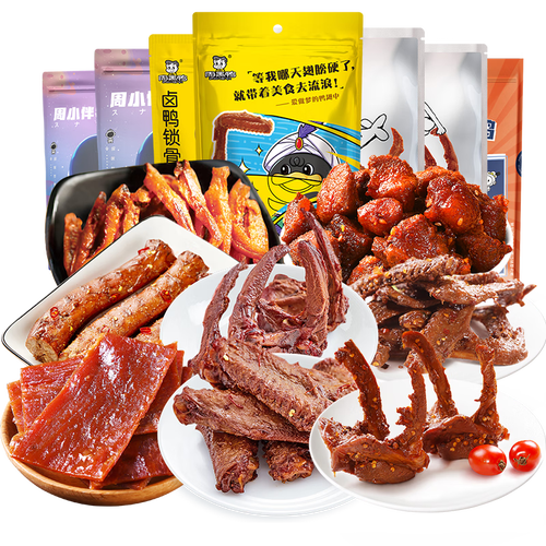 周黑鸭（ZHOUHEIYA）肉干肉脯 ZHOU HEI YA 周黑鸭 藤椒味卤鸭锁骨140g多少钱-聚超值