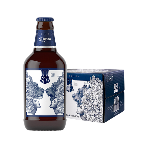 雪花（SNOW）啤酒 SNOWBEER 雪花 啤酒（Snowbeer） 黑狮白啤自由我心 330ml*12瓶多少钱-聚超值