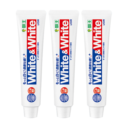 狮王（Lion）牙膏 LION 狮王 大白牙膏White牙齿防蛀清新口气去黄去渍小苏打150g*3支日本进口多少钱-聚超值