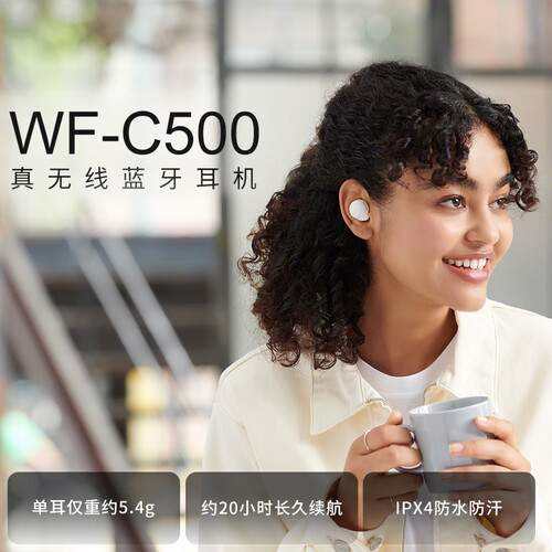 索尼（SONY）蓝牙/无线耳机 SONY 索尼 WF-C500 入耳式真无线蓝牙耳机 白色多少钱-聚超值