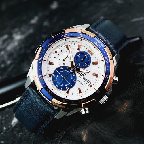 卡西欧（CASIO）日韩表 CASIO 卡西欧 EDIFICE系列 男士石英腕表 EFR-539L-7C多少钱-聚超值