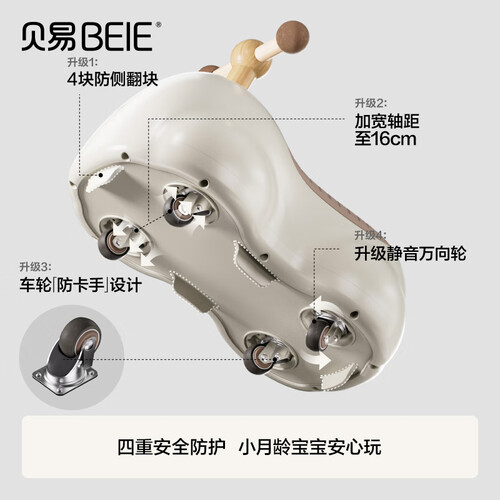 贝易（BeiE）扭扭车 出行神器、春节年货礼盒：BEIE 贝易 婴儿扭扭花生车 云母灰礼盒装多少钱-聚超值