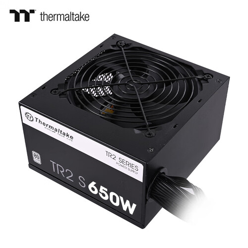 Thermaltake（Tt）额定650W TR2 S 650 电脑电源（80PLUS认证/主动式PFC/智能温控风扇/支持背线） 199元(送赠品,券后省400,月销2000+)-聚超值